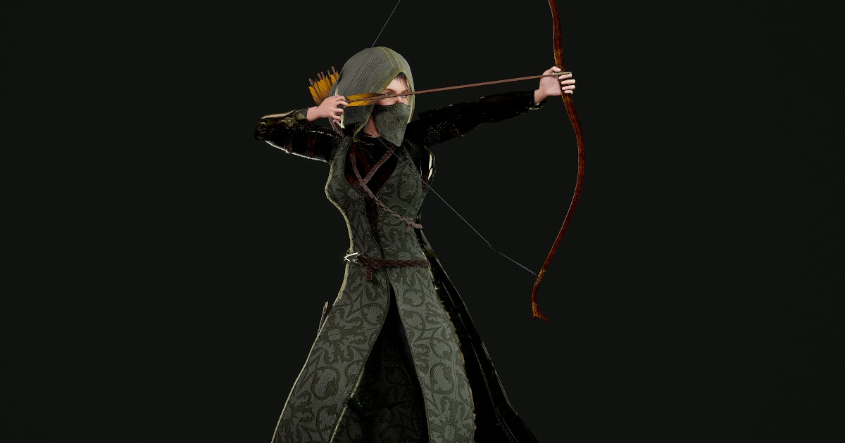 Elven archer girl with skins | Characters | Unity Asset Store