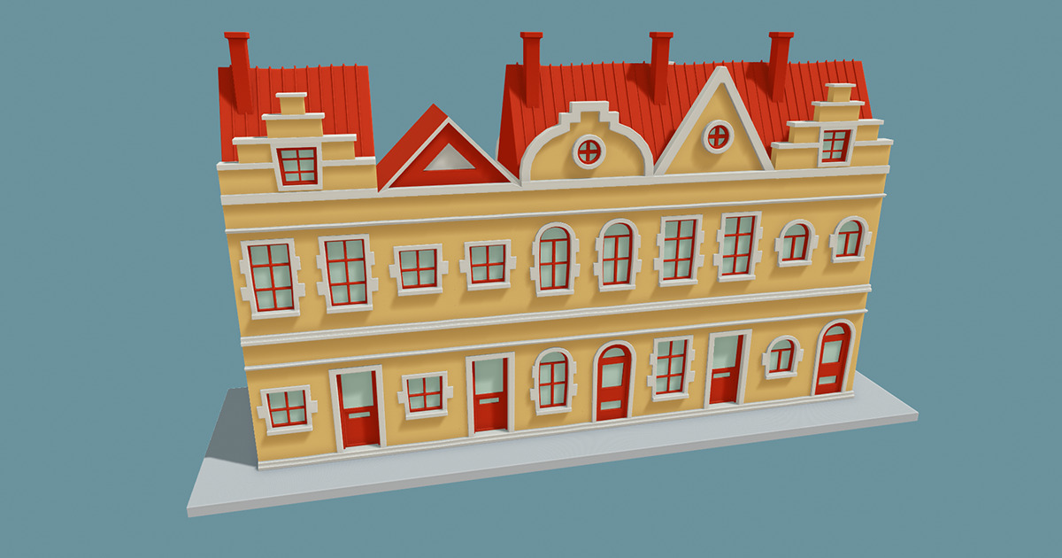 Modular Stylized City Houses | 3D Urban | Unity Asset Store