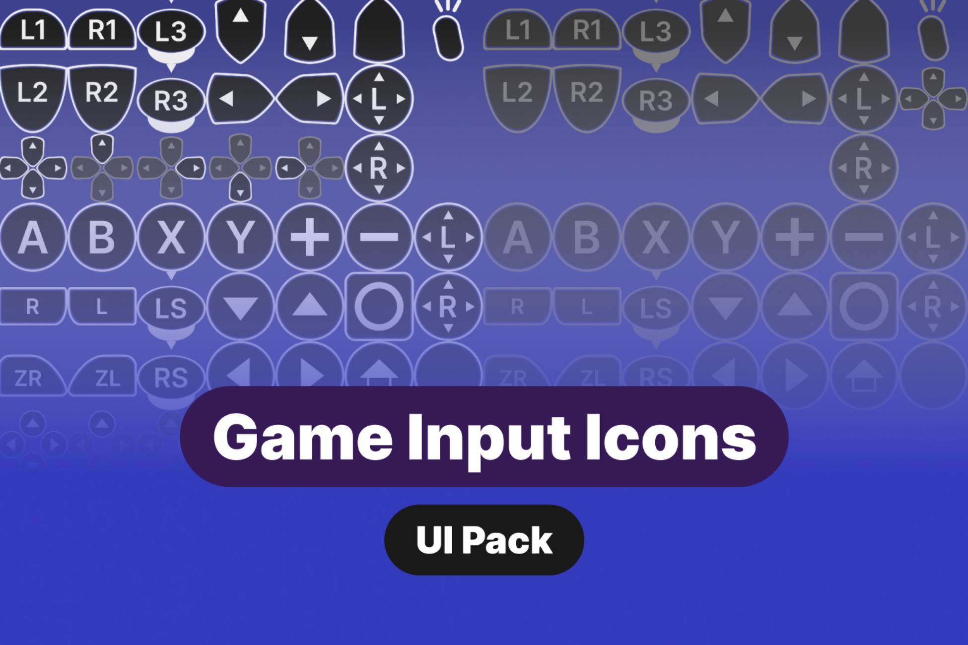 Game Input Icons – Game UI Pack by NevesLS Design