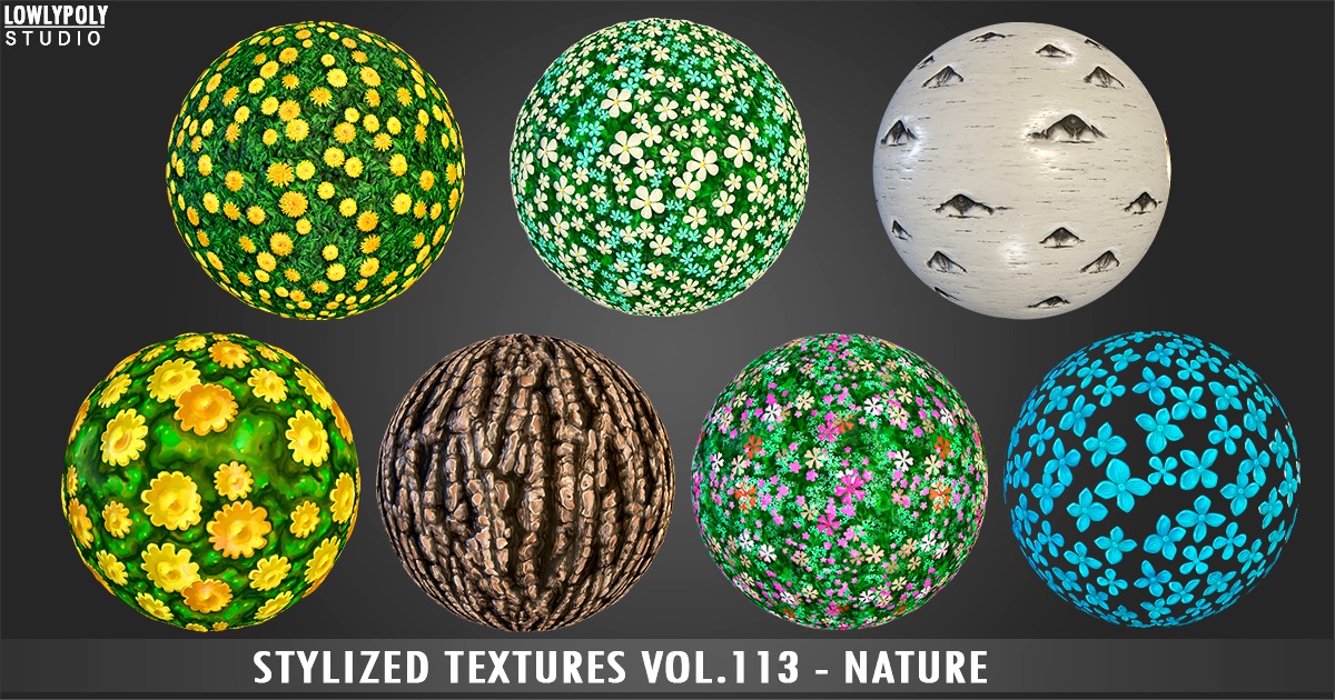 Stylized Nature Vol.113 - Hand Painted Textures | 2D Nature | Unity ...