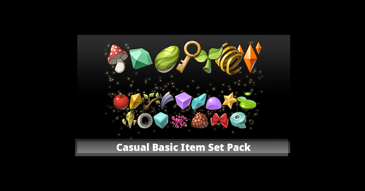 Casual Basic Item Set Pack | 2D Icons | Unity Asset Store