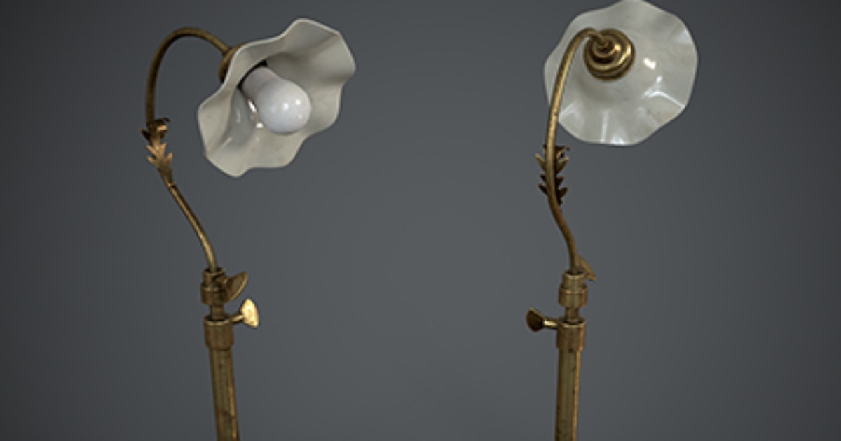 Old Flower Table Lamp | 3D Interior | Unity Asset Store