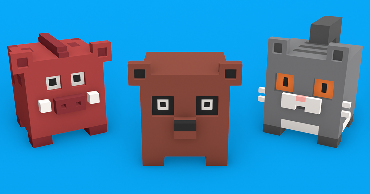 Low Poly Cute Cube Animals | 3D 동물 | Unity Asset Store
