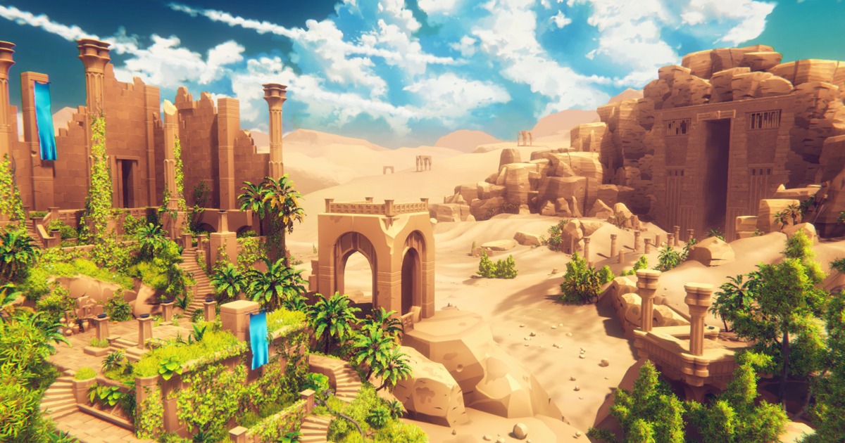 Toon Deserted Temples | 3D Fantasy | Unity Asset Store