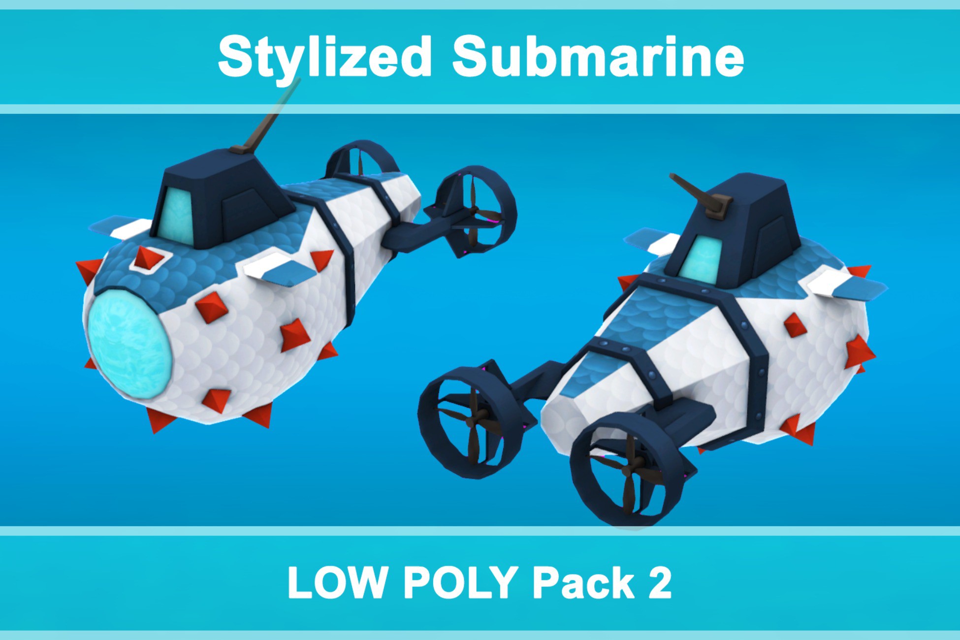 stylized submarine pack 2 | 3D 交通工具 | Unity Asset Store