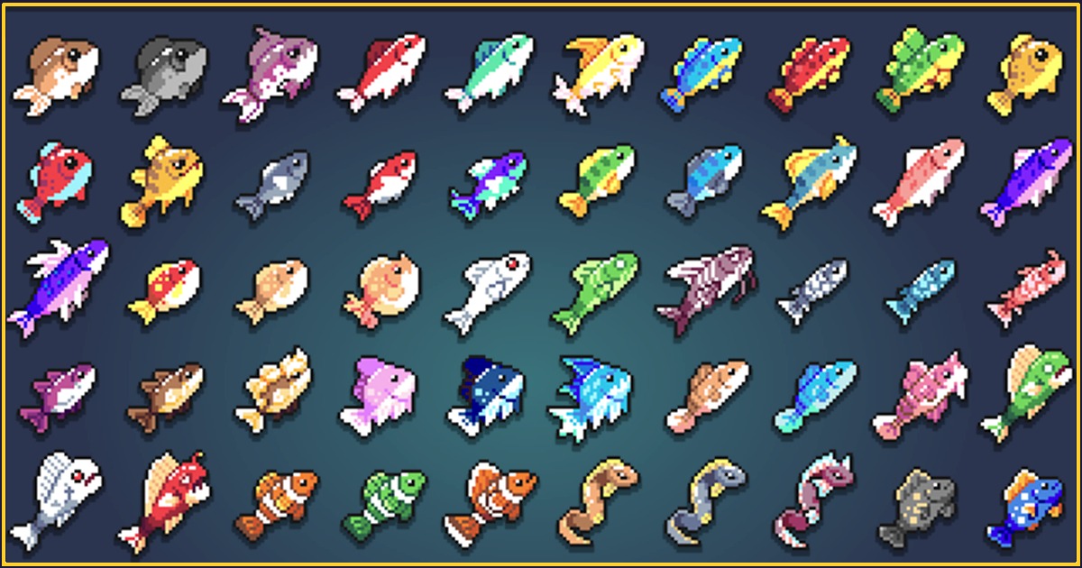 PIXELART FISH ICONS PACK | 2D | Unity Asset Store