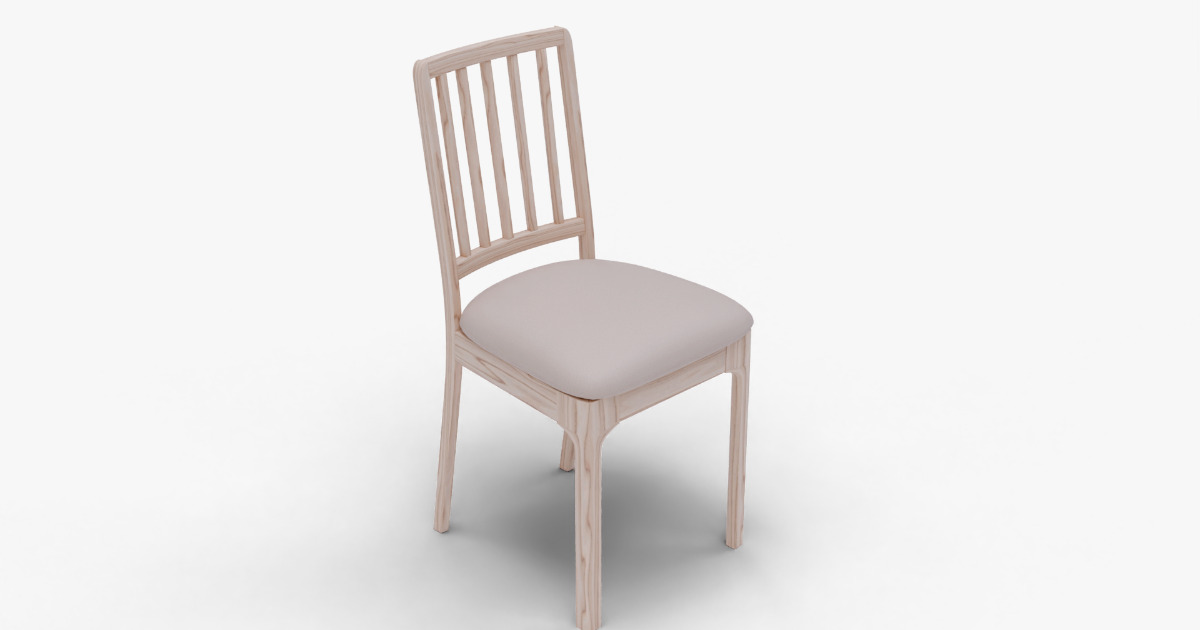 Light Wooden Chair – Game Ready 3D Furniture Model | 3D Furniture ...