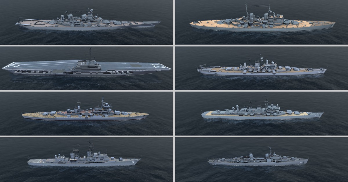 Low Poly Military Warship Collection 6 | 3D Sea | Unity Asset Store