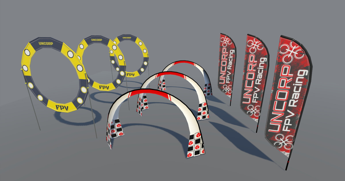 Quadcopter FPV Air Racing Gates | 3D 道路 | Unity Asset Store