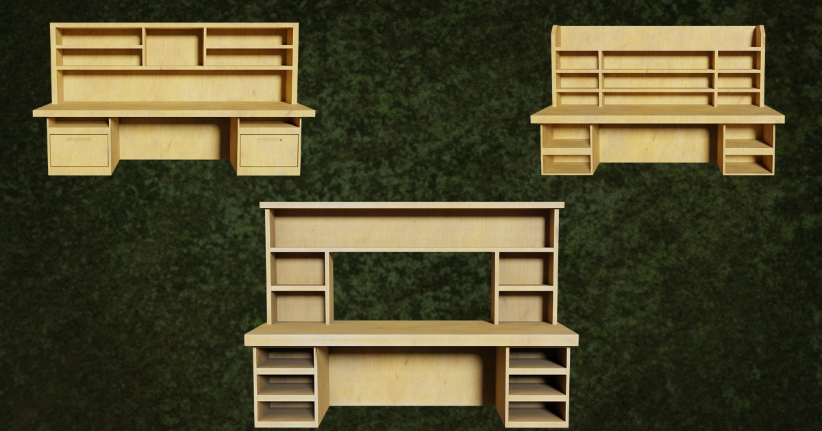 Deco Desks NexVaultFocus Series Lot1 N4-6 Group 2 | 3D Furniture ...