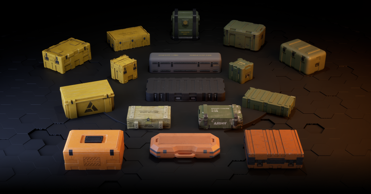 Military Cases And Lootboxes | 3D Interior | Unity Asset Store