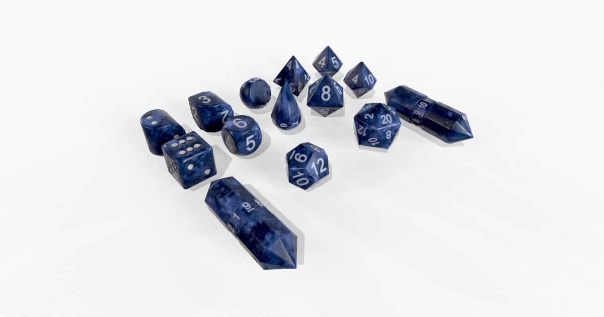 Customizable Dice Set (D2-D20) – Space-Themed | 3D Props | Unity Asset ...