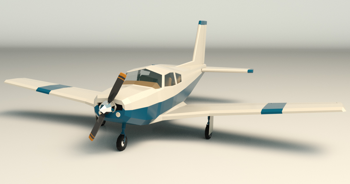 Low Poly Light Aircraft 02 | 3D Air | Unity Asset Store