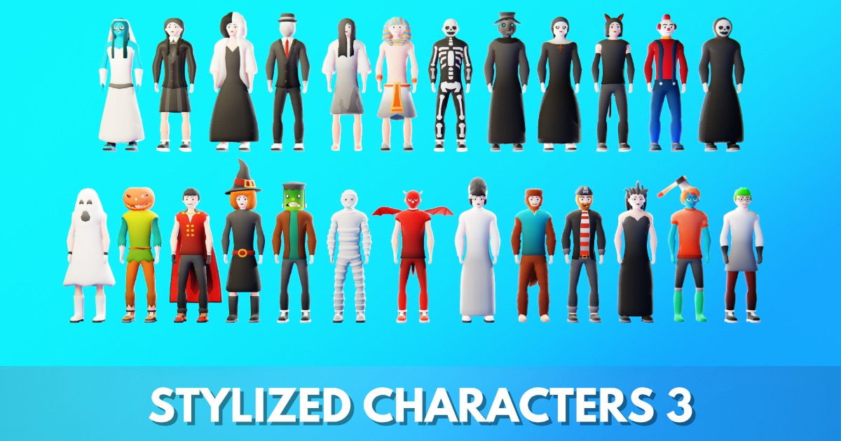 Low Poly Stylized Characters Pack 3 by IGS | 3D Characters | Unity Asset Store