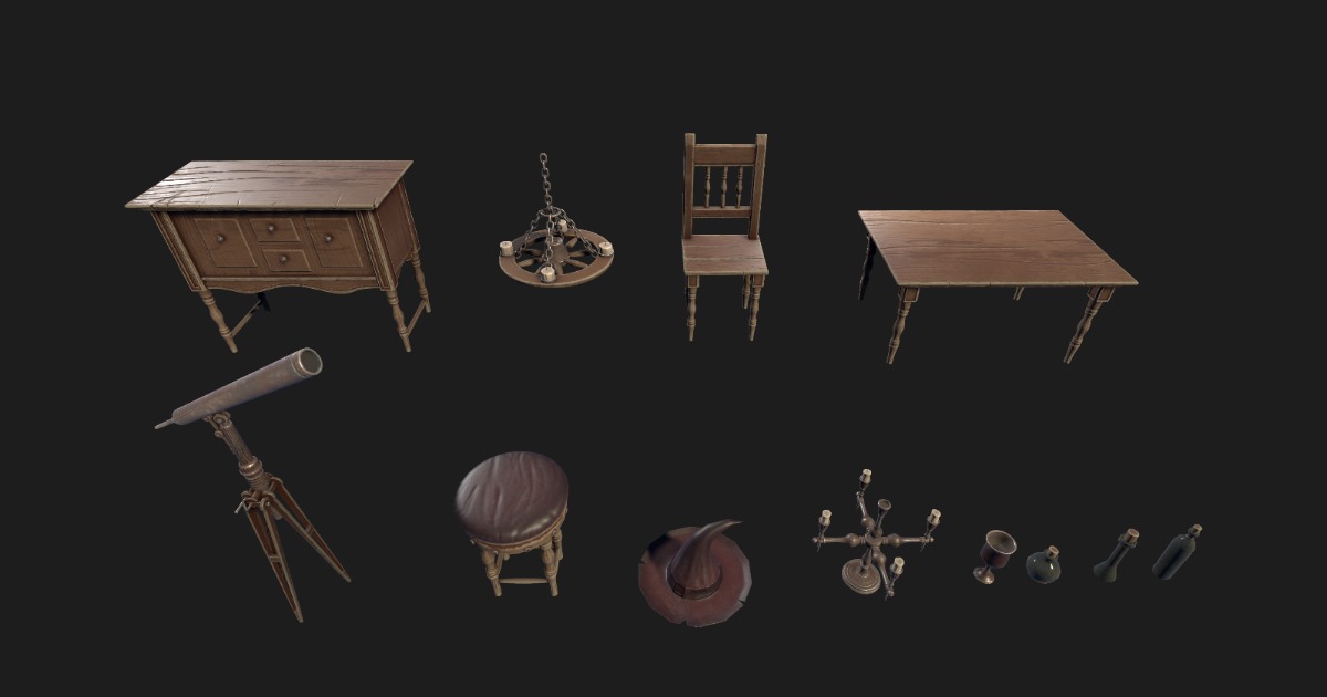 Dark Fantasy Props | 3D Props | Unity Asset Store