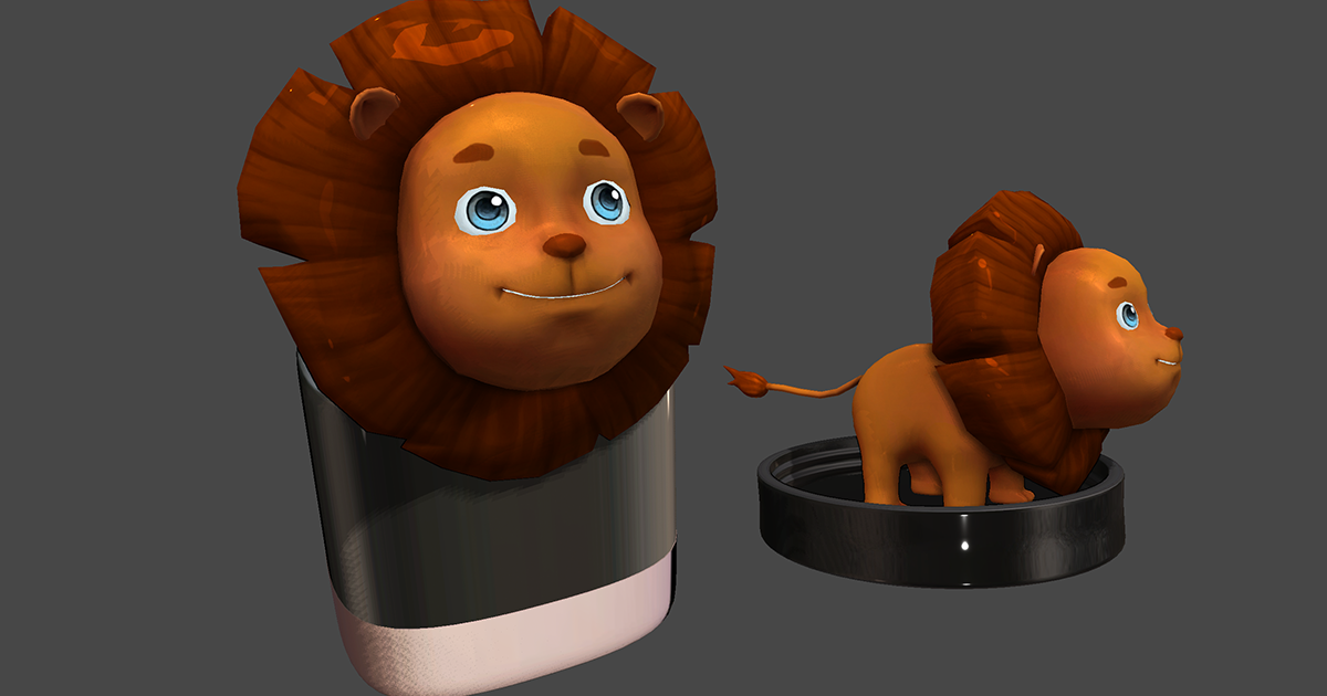 1UP Cartoon - Lion | 3D Animals | Unity Asset Store