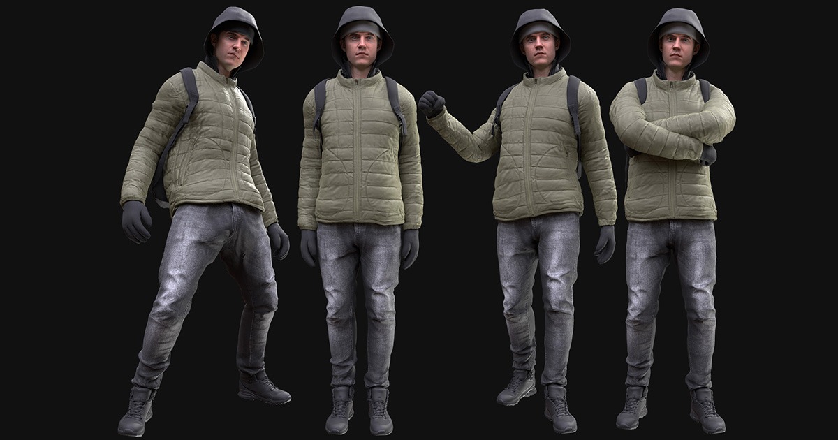 Man in Winter Outfit 3 - Rigged | 3D Characters | Unity Asset Store