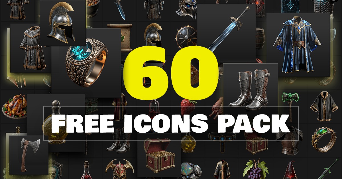 60 free icons pack | 2D Icons | Unity Asset Store