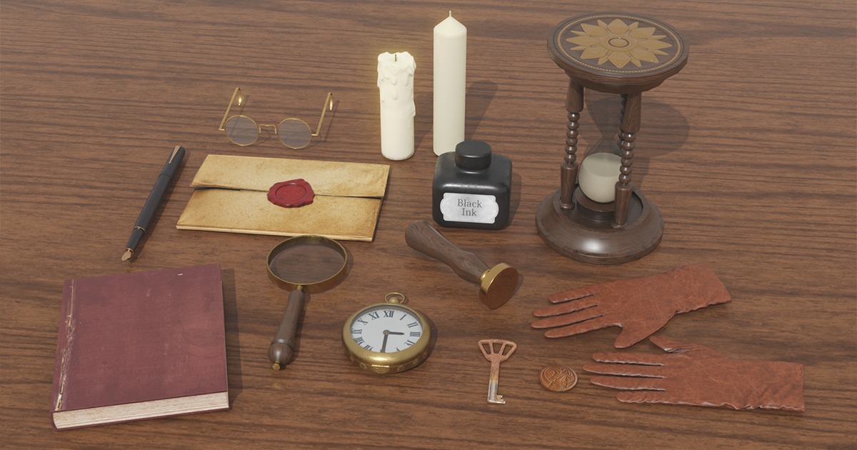 Old Fashioned Mystery Items | 3D Props | Unity Asset Store