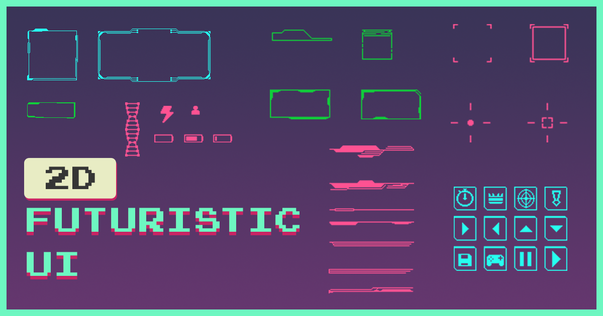 Futuristic UI | 2D Icons | Unity Asset Store