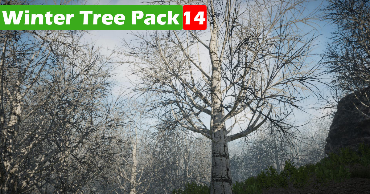 Mobile Winter Tree Pack (14) | 3D Trees | Unity Asset Store