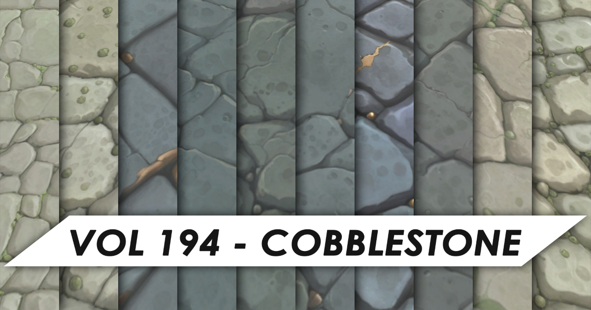 Stylized Textures - Vol 194 - Cobblestone | 2D Textures & Materials ...