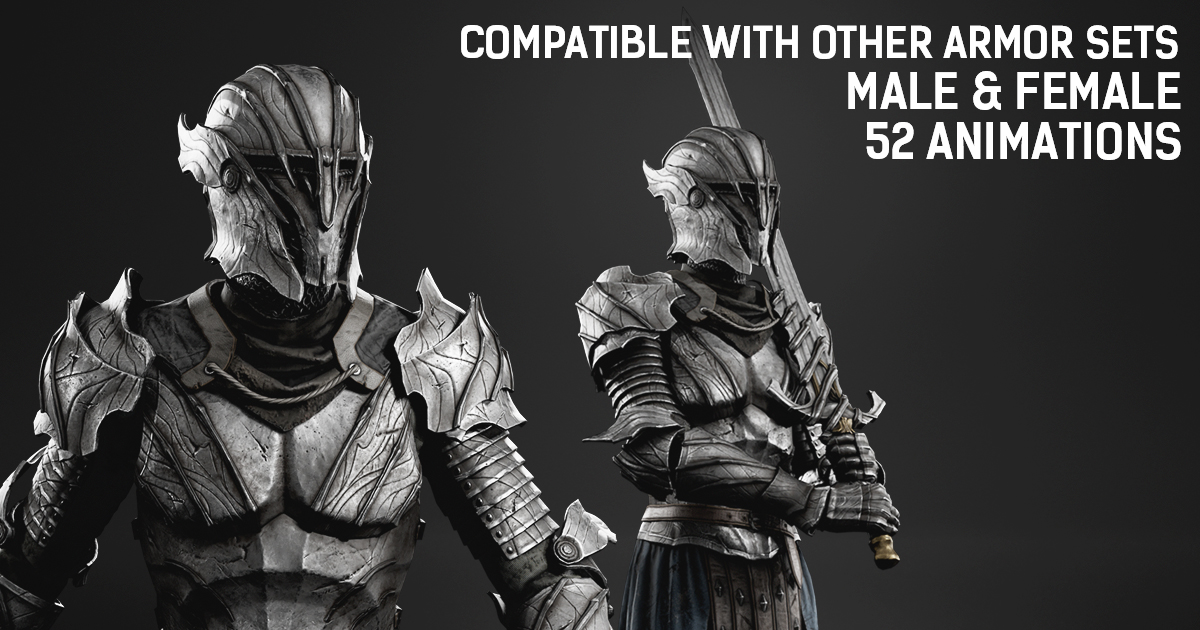 Dark Knight - Male and Female | Characters | Unity Asset Store