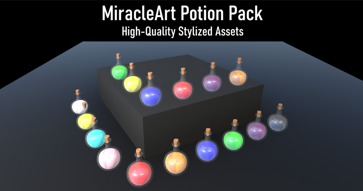 Stylized Potion Pack - High Quality RPG Assets | 3D Food | Unity Asset ...