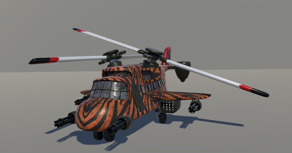 Helicopter Low-poly 3D model | 3D 항공 | Unity Asset Store