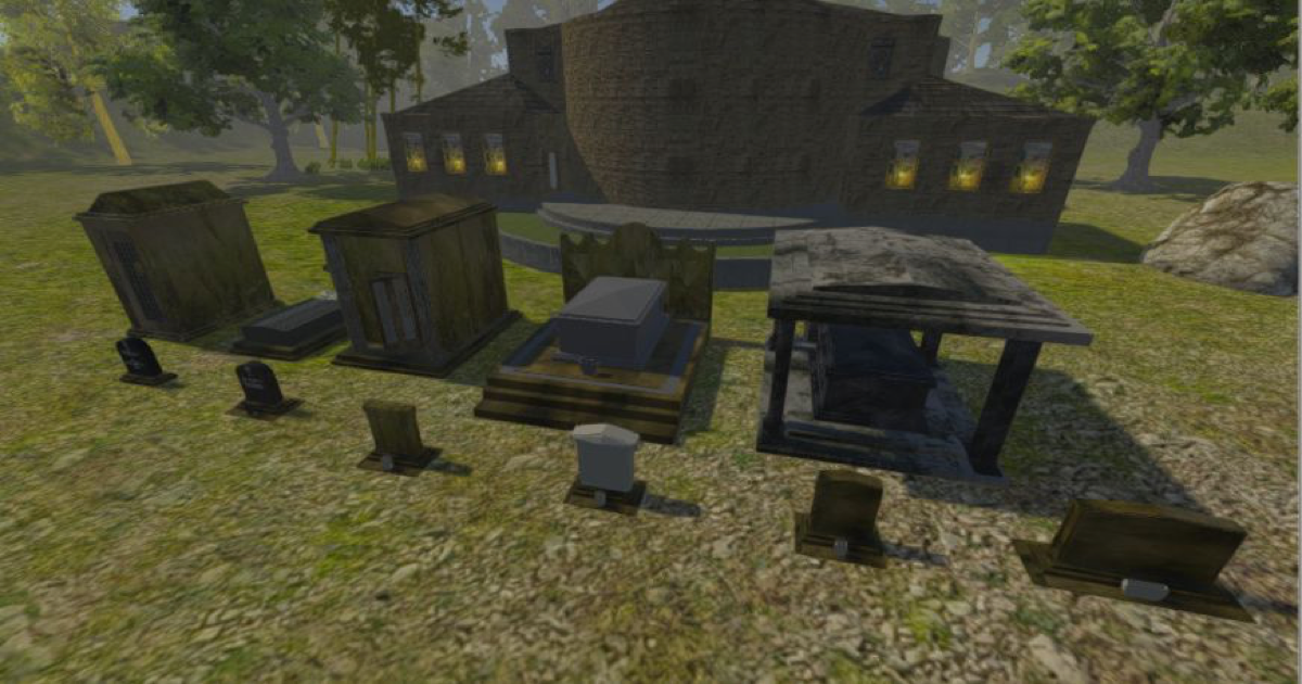 Graveyard Tombs and Cathedral | 3D | Unity Asset Store