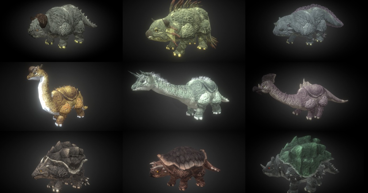 Pack - Elemental Small Dracos | 3D Creatures | Unity Asset Store