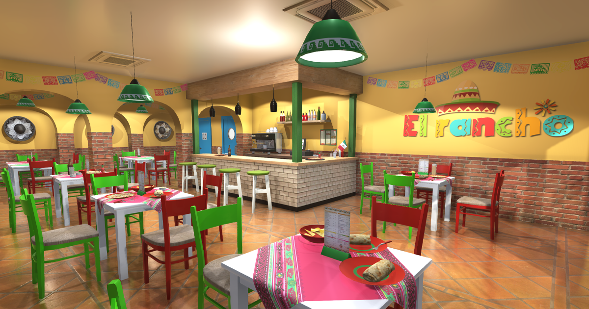 Mexican Restaurant | 3D Interior | Unity Asset Store