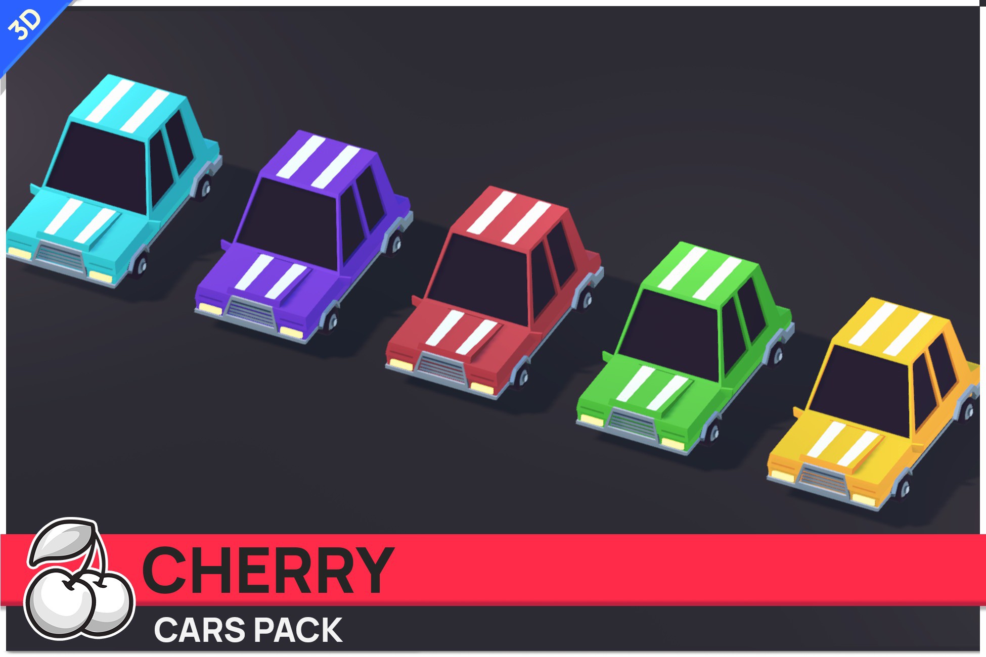 Toon Cars Low Poly | 3D 乗り物 | Unity Asset Store