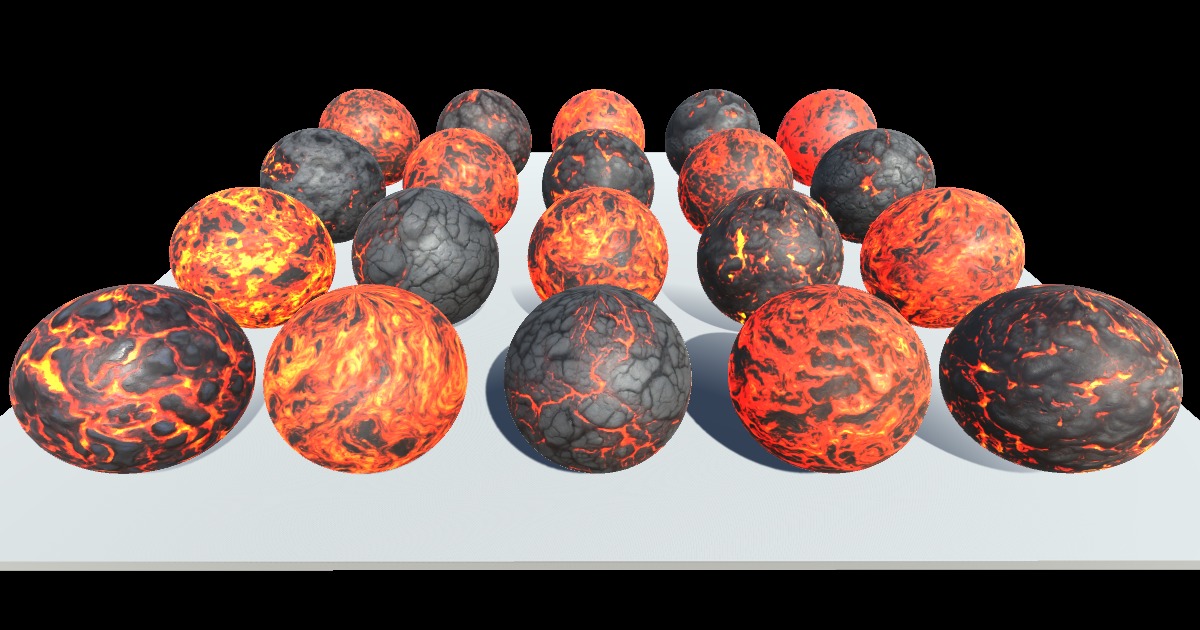 Magma, Lava and Volcanic Rocks Materials - Ba | 2D Textures & Materials | Unity Asset Store