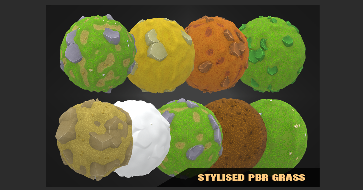 Stylized Grass PBR Materials Vol 01 | 2D Floors | Unity Asset Store