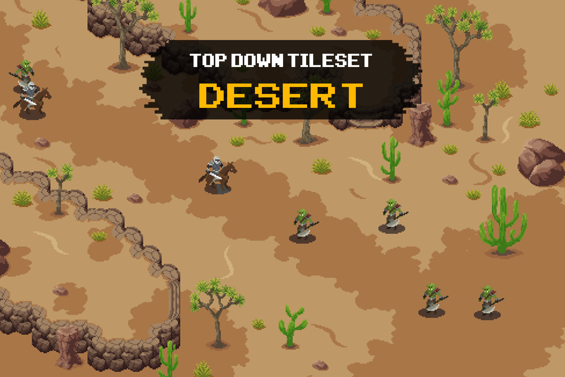 Desert - Top Down Pixel Art Tileset | 2D 環境 | Unity Asset Store