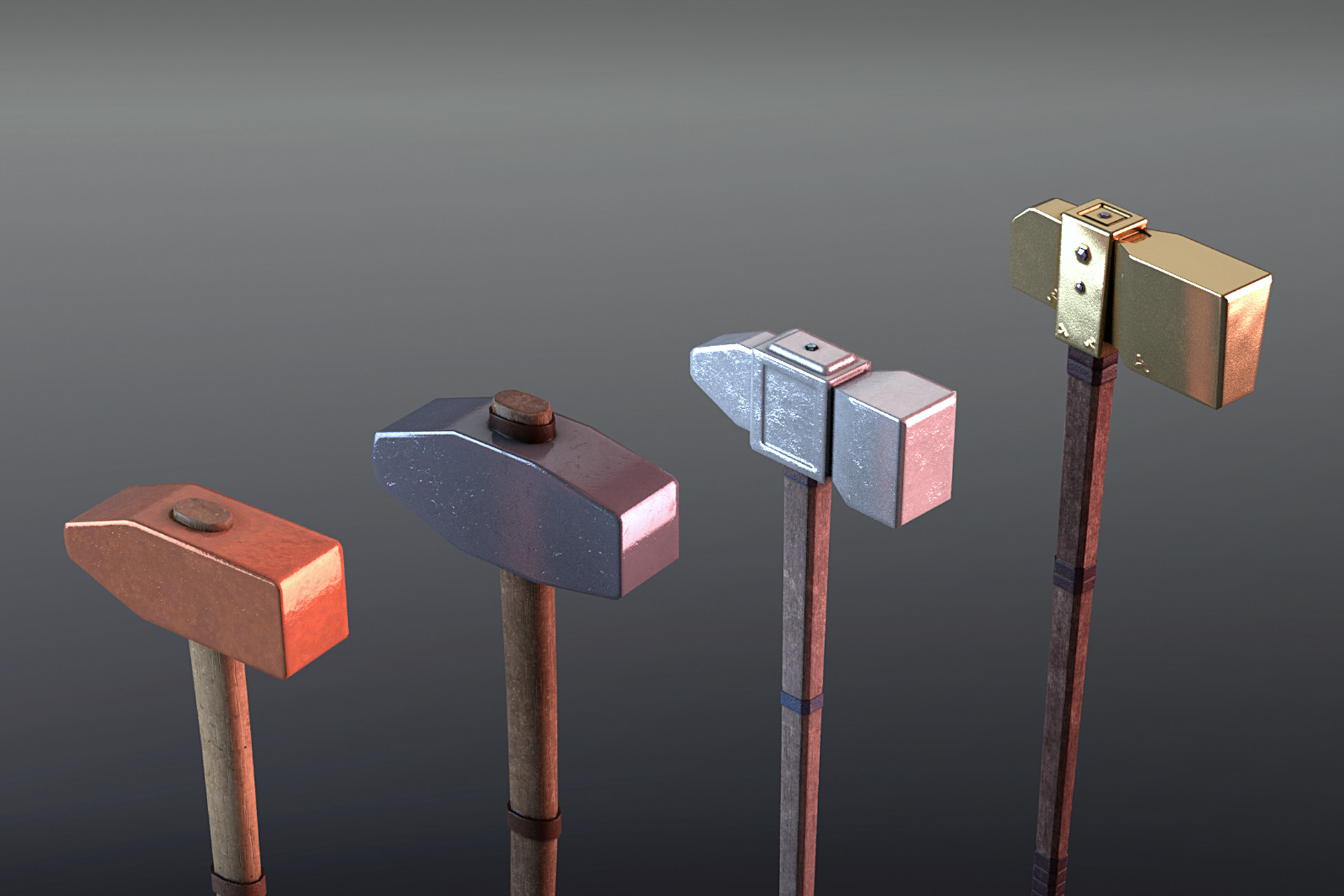 Hammers PBR - Metals | 3D Tools | Unity Asset Store