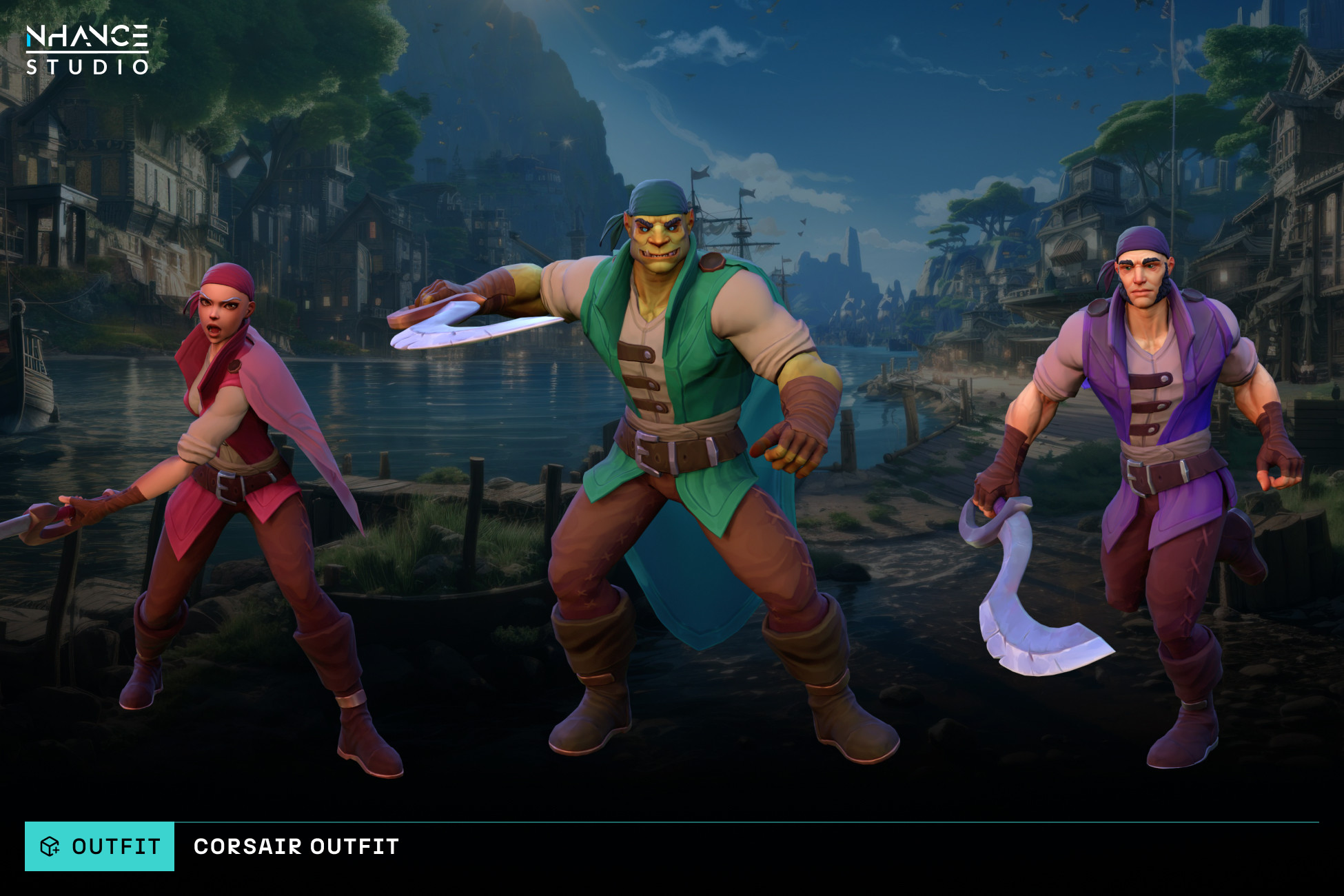 Stylized Pirate Corsair Outfit | 3D Characters | Unity Asset Store