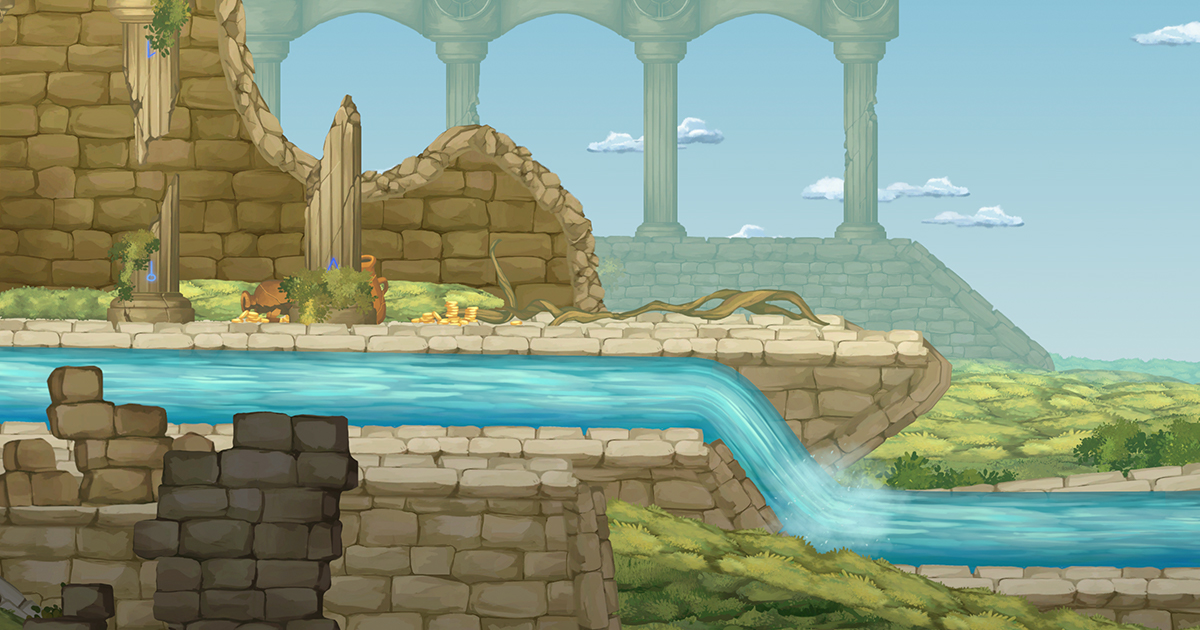 Temple 2D Hand Painted Pack | 2D Environments | Unity Asset Store