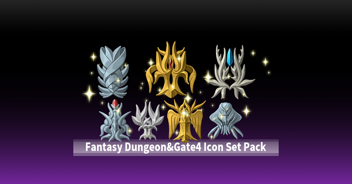Fantasy Dungeon&Gate 4 Icon Set Pack | 2D Icons | Unity Asset Store