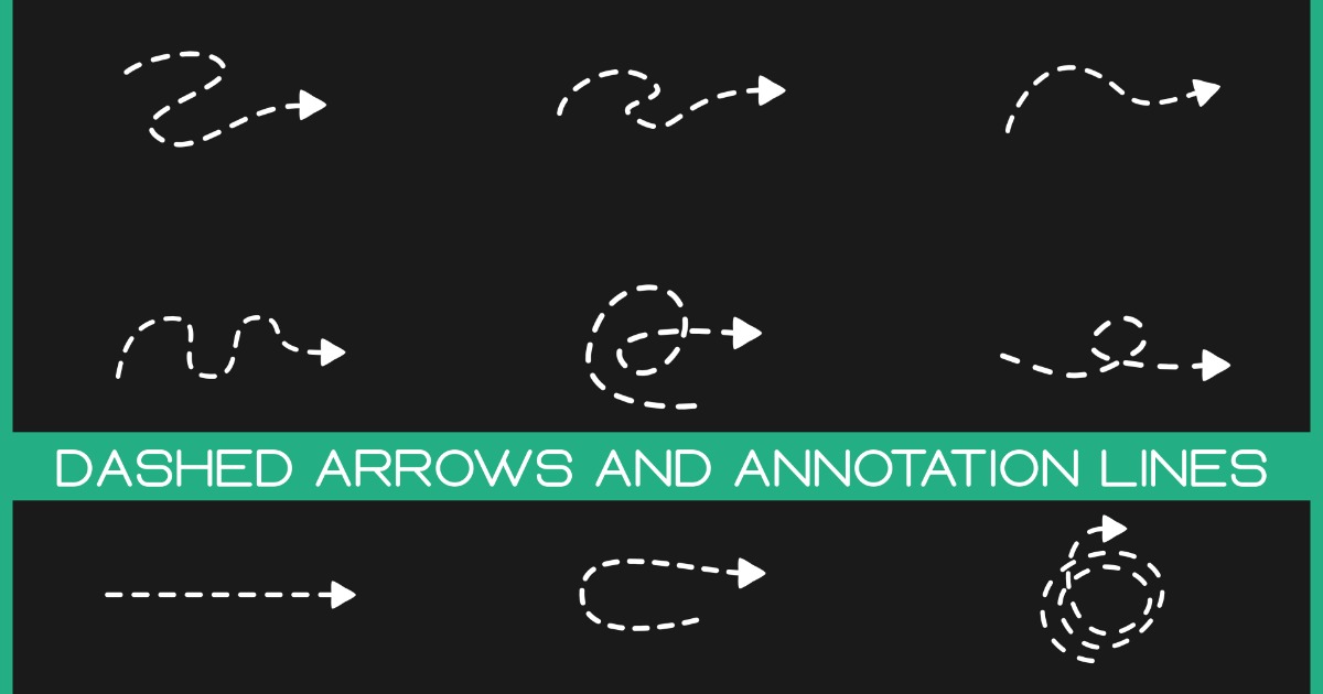 Dashed Arrows And Annotation Lines (30.04.25) | 2D 材质与材料 | Unity Asset ...