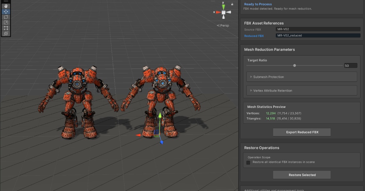 Mesh Reducer Pro | Modeling | Unity Asset Store