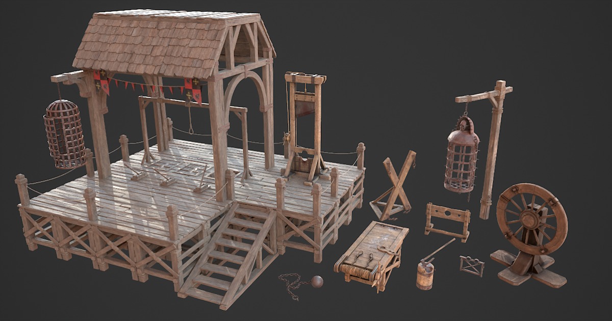Medieval Punishment & Torture - Props Pack | 3D Props | Unity Asset Store