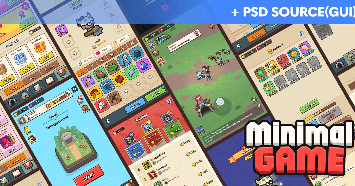 GUI Pro - Minimal Game Light(+PSD) | 2D GUI | Unity Asset Store