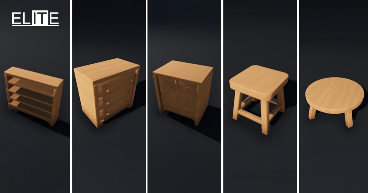 Wooden Furniture Pack Lite | 3D Furniture | Unity Asset Store