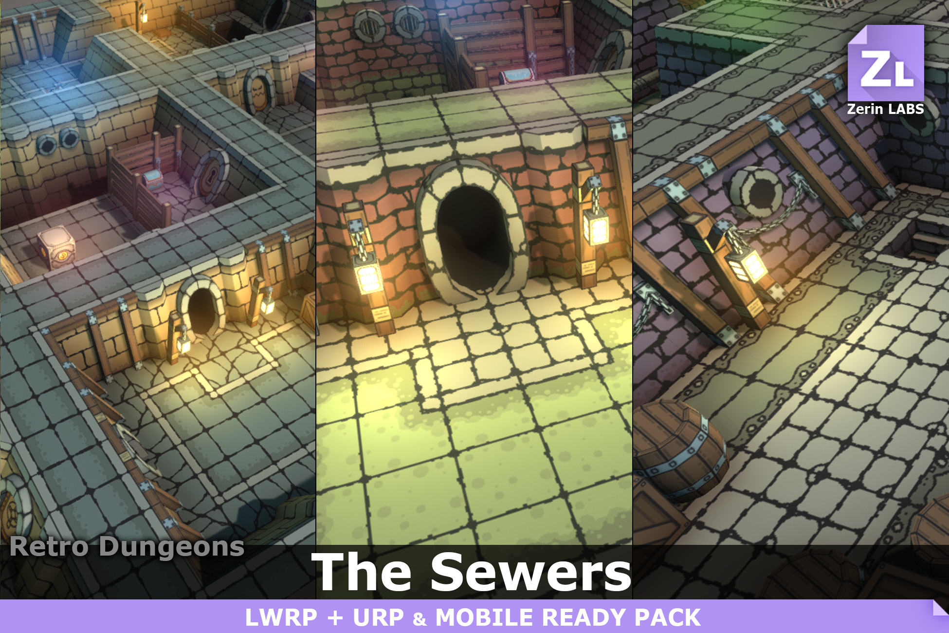 Retro Dungeons : Modular Sewers | 3D ダンジョン | Unity Asset Store