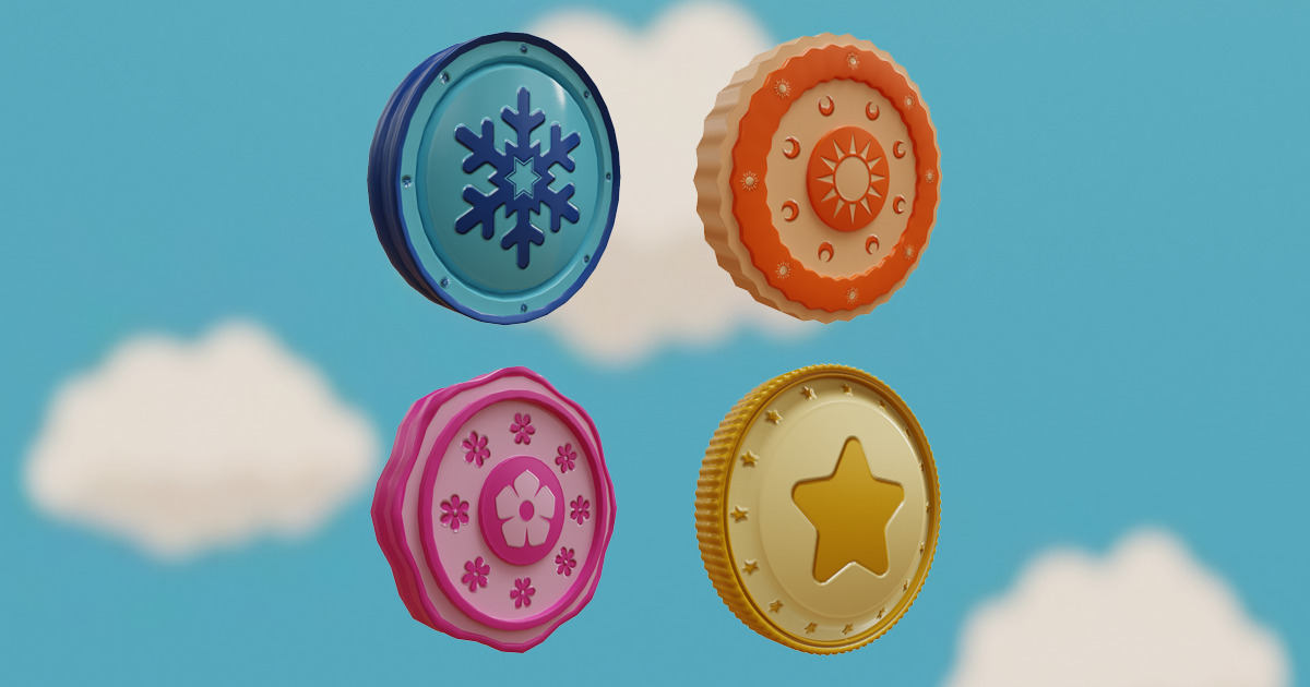 Cartoon Coins Pack02 | 3D Props | Unity Asset Store