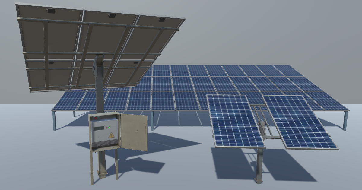 Solar Panels Kit | 3D Industrial | Unity Asset Store