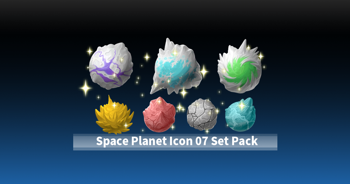 Space Planet Icon 07 Set Pack | 2D Icons | Unity Asset Store