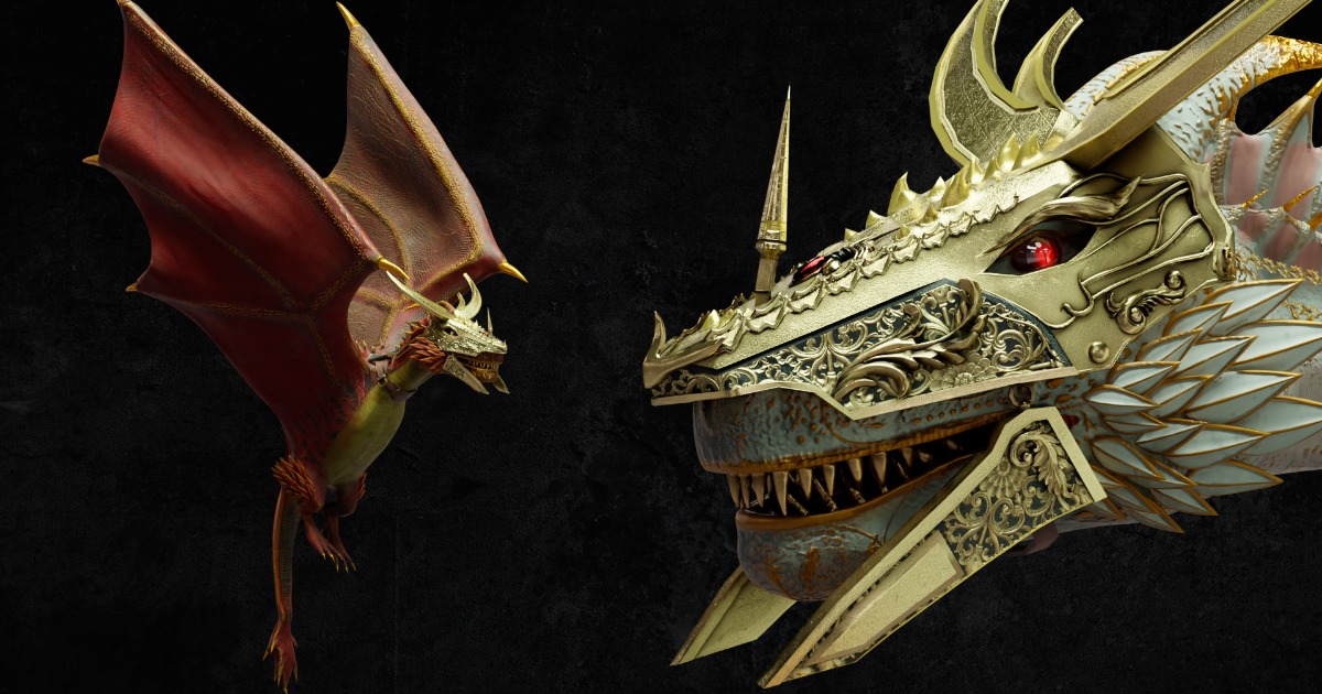 Armored Golden Dragon | 3D Creatures | Unity Asset Store